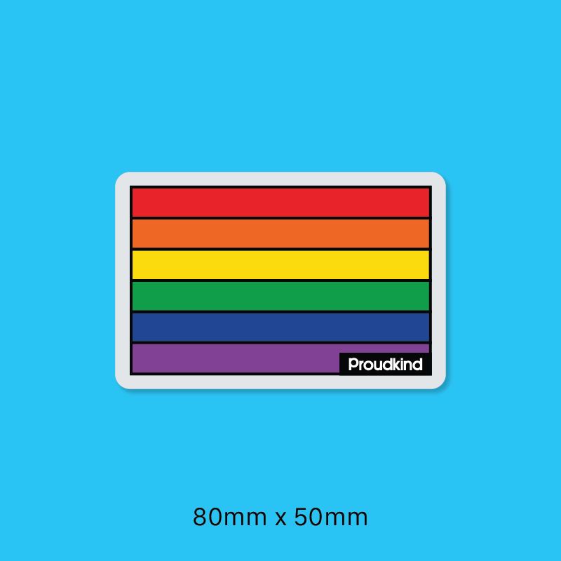Rainbow pride flag sticker – Proudkind